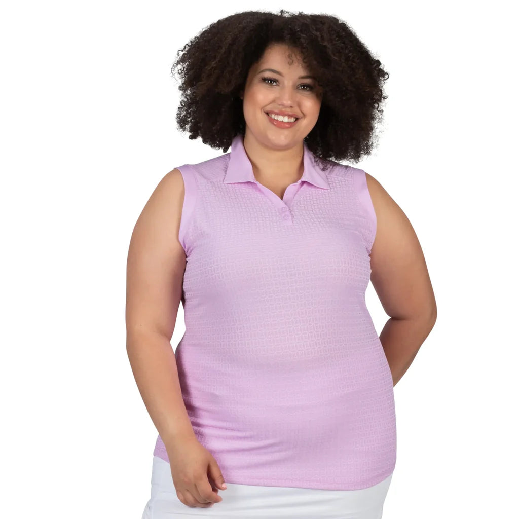 Nancy Lopez Journey sleeveless polo - Lilac – Suitably Sporty