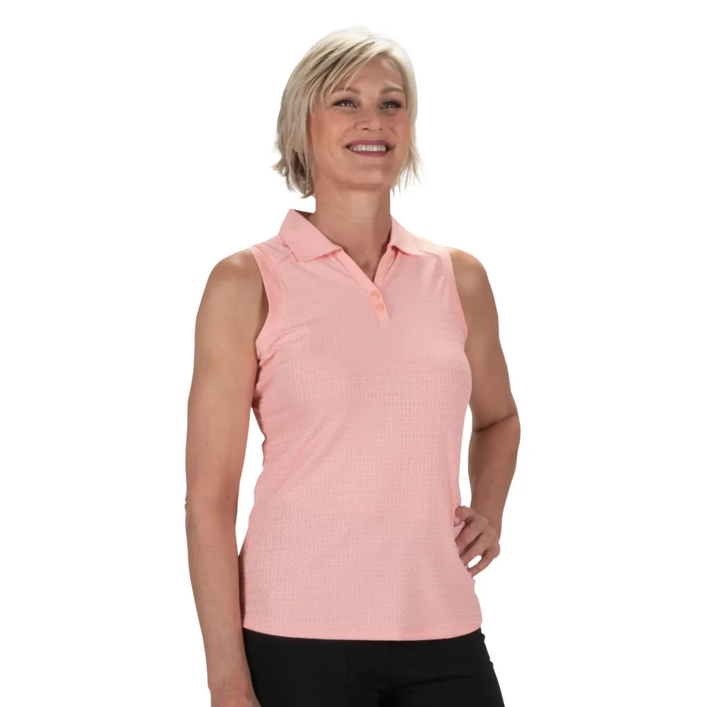 Nancy Lopez Journey Sleeveless Polo - Quartz Pink – Suitably Sporty