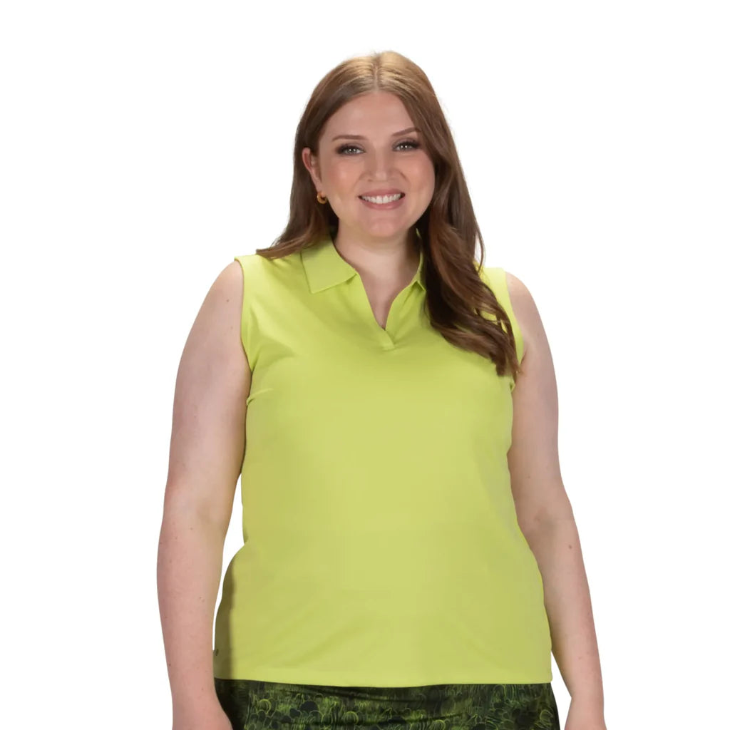 Nancy Lopez Legacy Sleeveless Polo - Cacti – Suitably Sporty